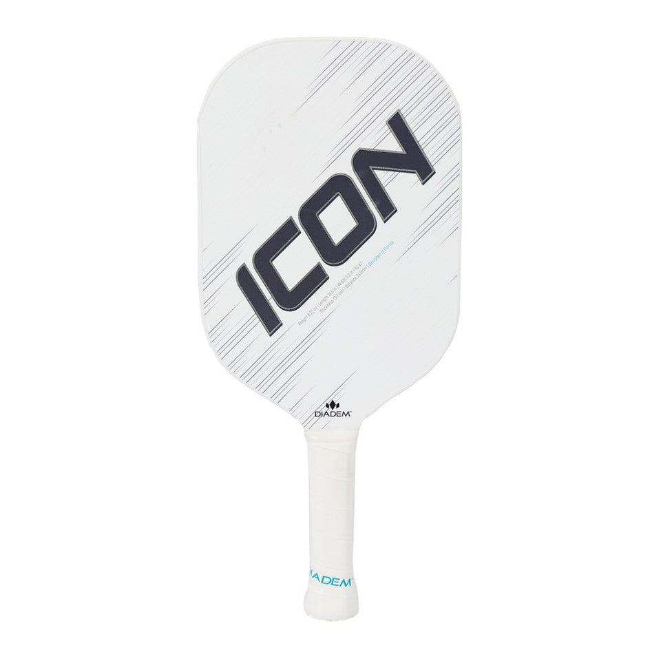Diadem Icon V2 XL Carbon Fiber Pickleball Paddle - White
