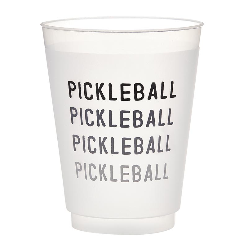 Pickleball Frosted Stadium Cups - Set of 8
