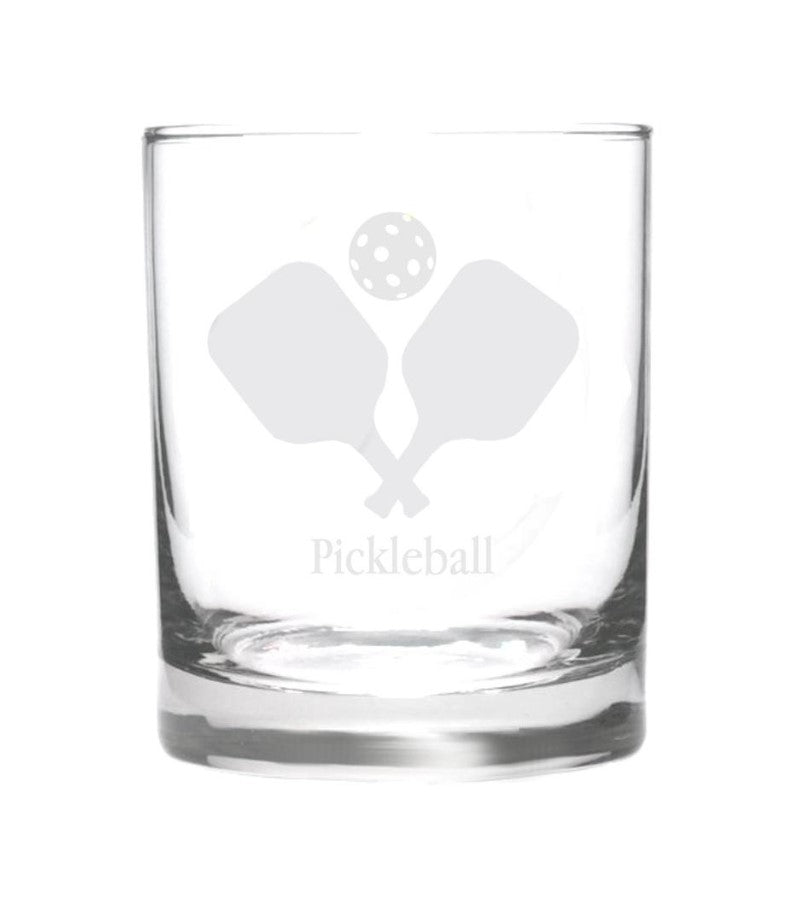 Pickleball 10 oz Whiskey Glass